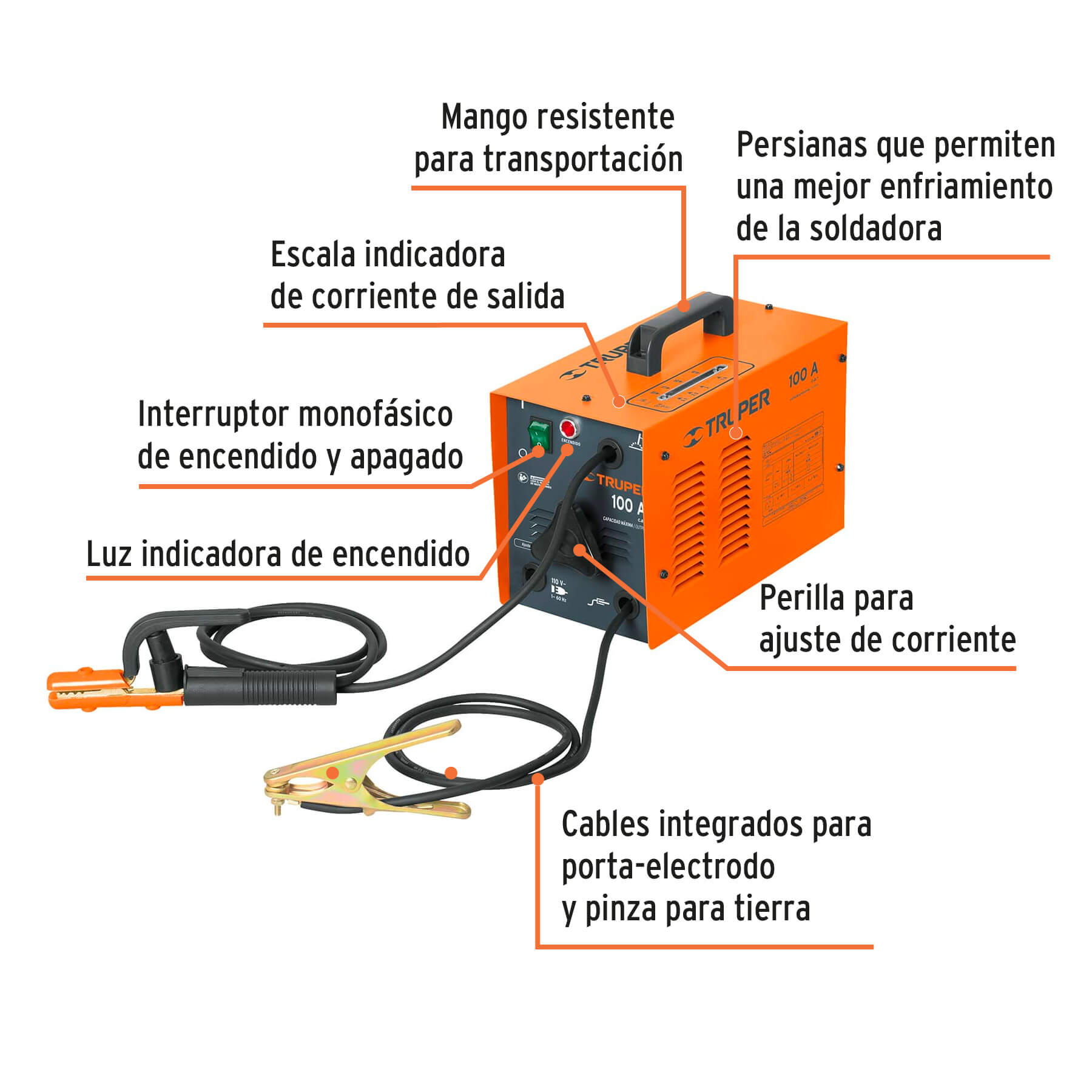 Soldadora Truper Arco Electrico 90 Amp Corriente Alterna Electrodo 110v ...
